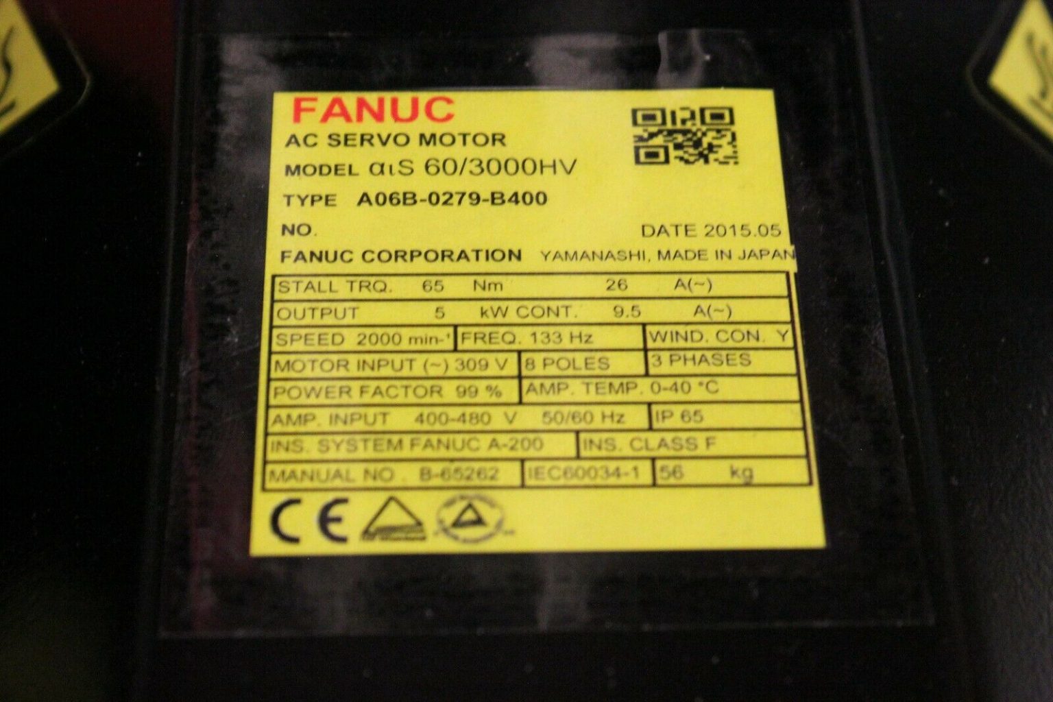 A06B-0279-B400 Fanuc AC Servo Motor AIS60/3000HV AIA1000 Brake STR ...