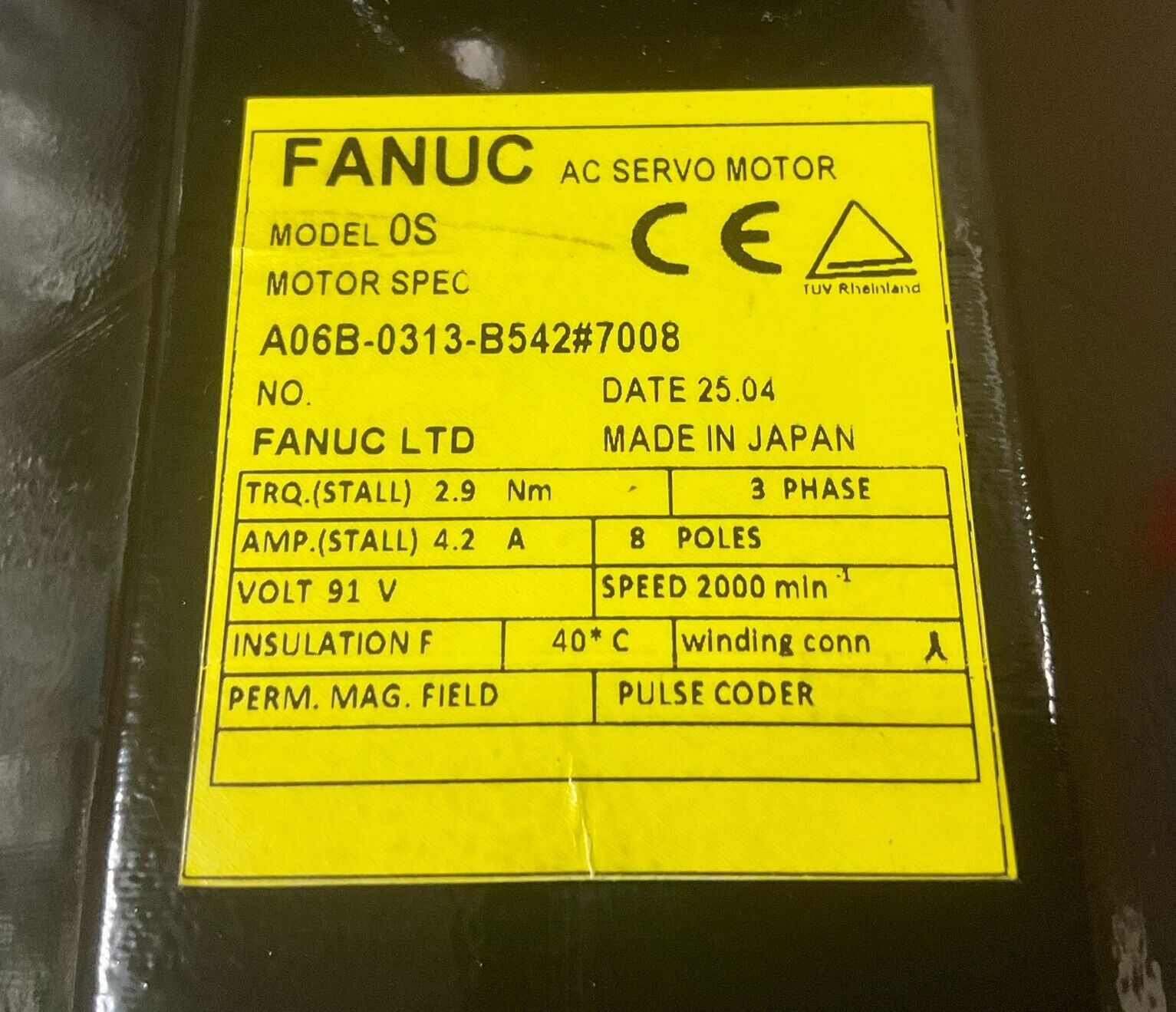 Fanuc A06B-0313-B542#7008 *1 YEAR WARRANTY* | General Servo & Spindle Motors