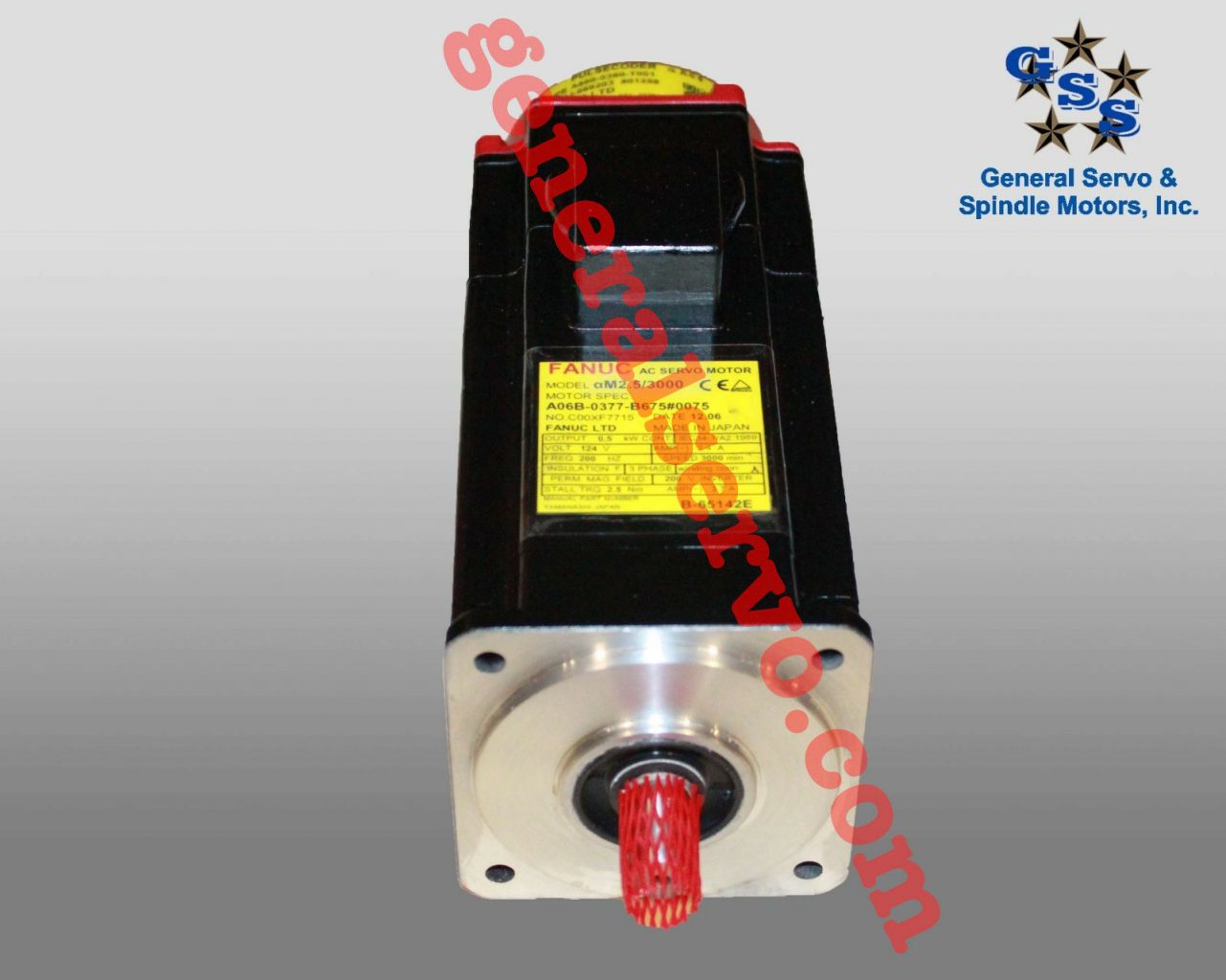 Fanuc A06B-0377-B675#0075 AC MOTOR AM2.5/3000 A64 BRAKE IP67 *1 YEAR WARRANTY* | General Servo ...