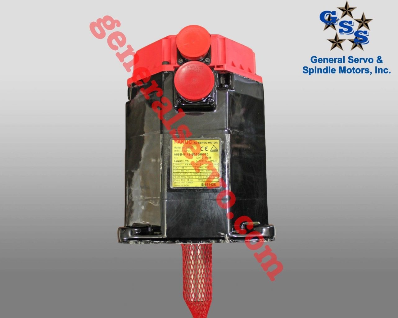 Fanuc A06B-0143-B075#0076 AC MOTOR A12/3000 A64 W/KEYWAY IP67 *1 YEAR WARRANTY* | General Servo ...